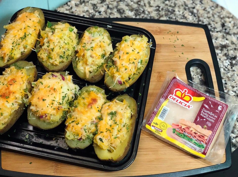 VÍDEO: Papas rellenas con jamón de pollo Delicia / Sabores con Teté